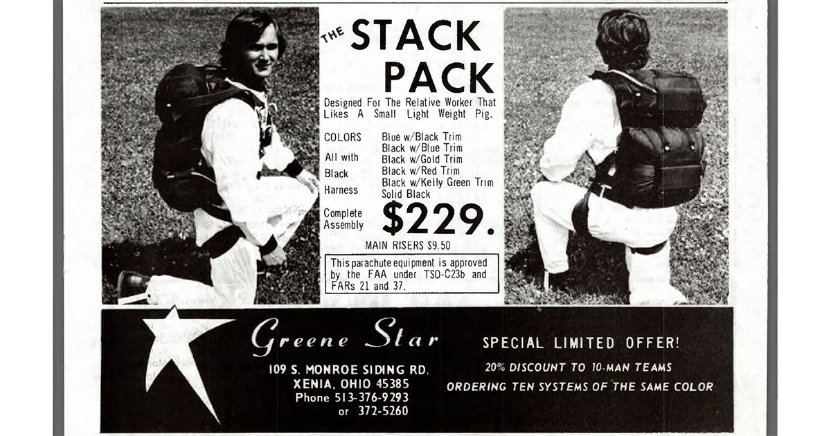 Parachute Pack Side View