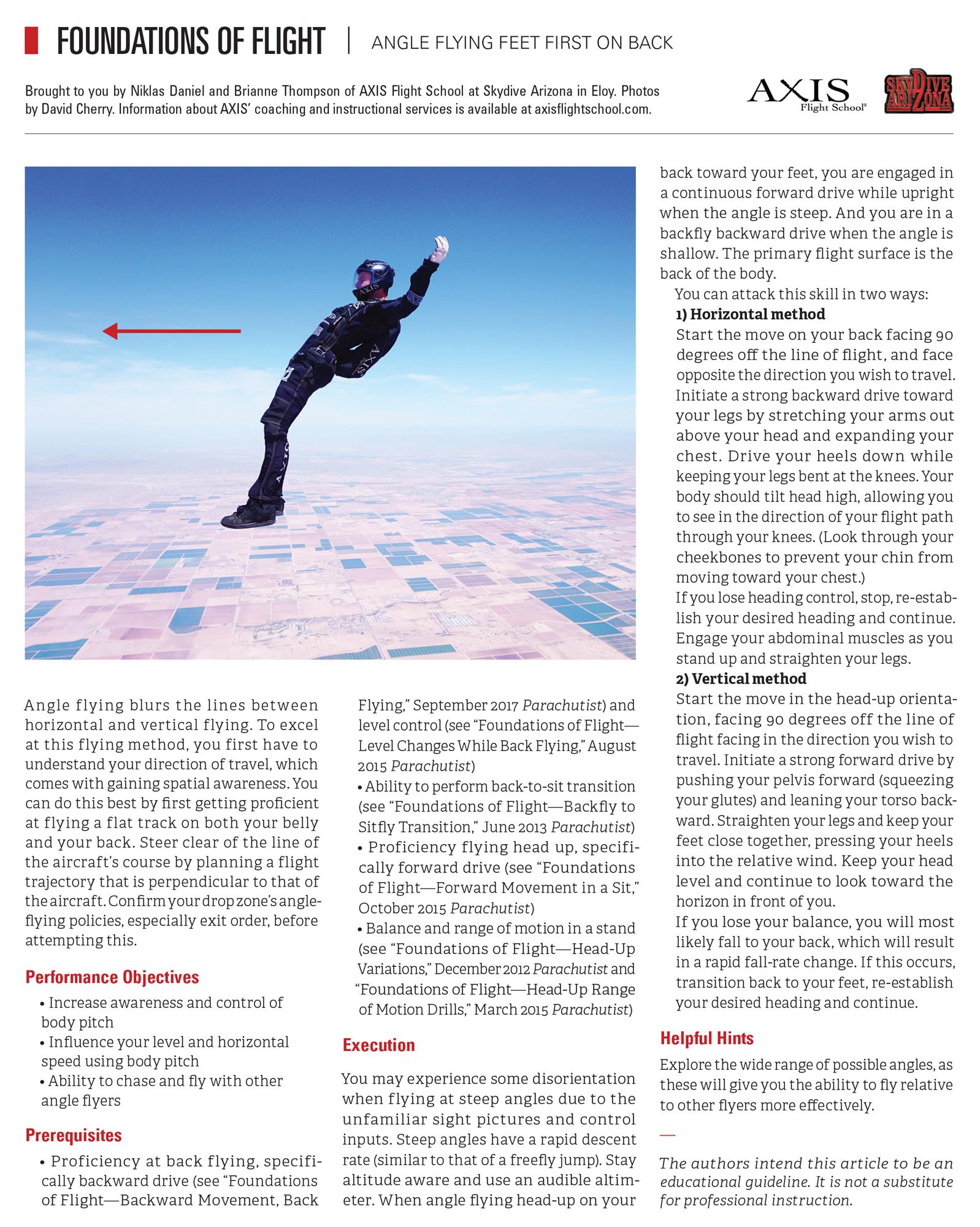 Foundations Of Flight | Angle Flying Feet First On Back United States ...